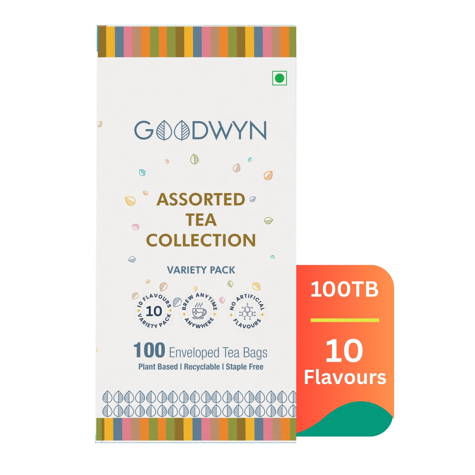 Assorted Tea Box | 10 Flavours - 20 & 100 Tea Bags | Gift | Sampler ...